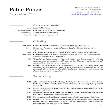 CV Pablo Ponce 2016 | PDF