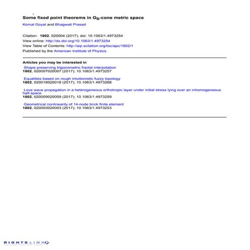 Some Fixed Point Theorems In B G Cone Metric Space Pdf