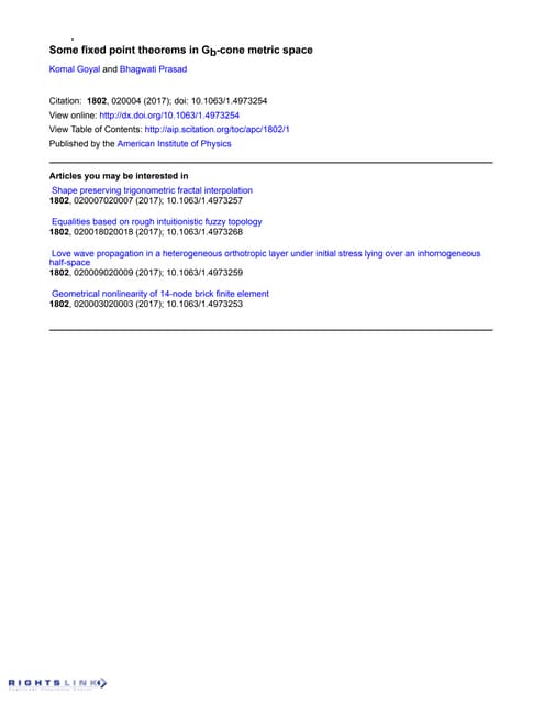 Some Fixed Point Theorems In B G Cone Metric Space Pdf