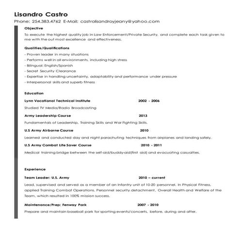 Lee resume | PDF