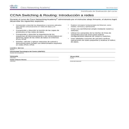 carta de redes CCNA | PDF