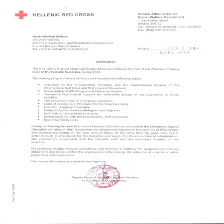 Certification_Red Cross | PDF