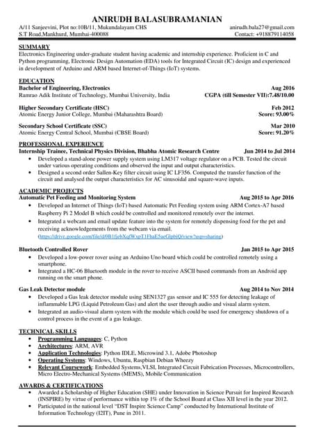 Manoj cv | PDF | Secondary Education | Education