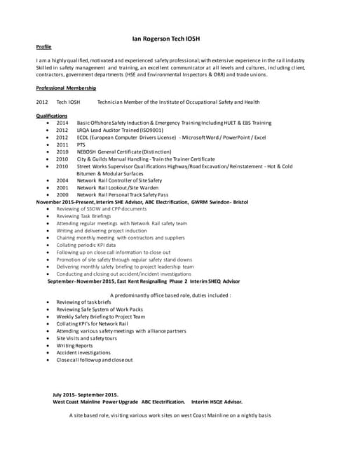 David lewis june cv 2016 | PDF