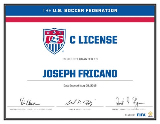 F License Certificate US Soccer | PPT
