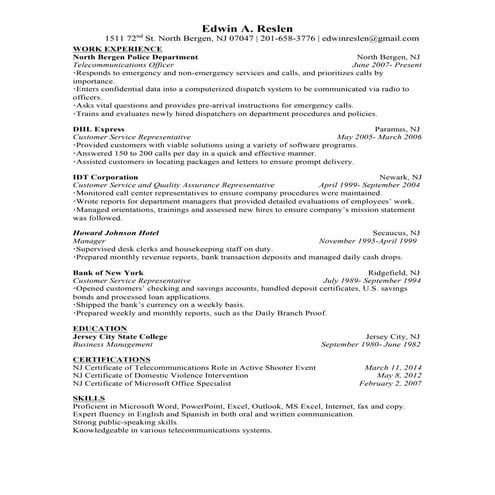 Edwin Reslen Resume (1) | PDF