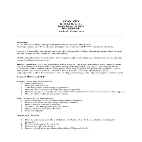 SeankeyProResume1 | DOCX