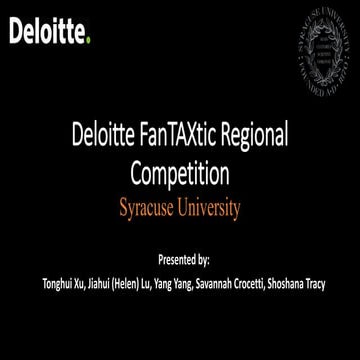 Deloitte tax presentation (Final) | PPTX