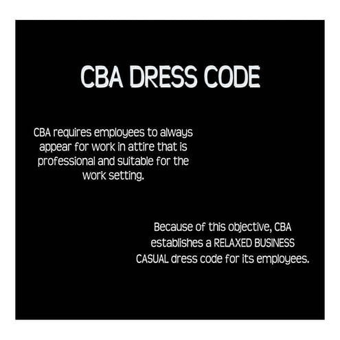 CBA DRESS CODE | PDF