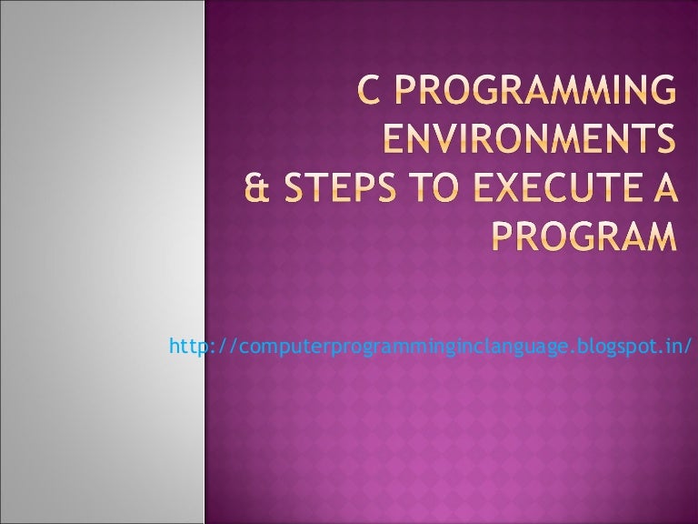 How to execute a C program