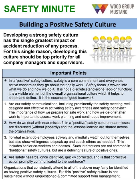 7 Keys for Creating A Safety Culture | PPT