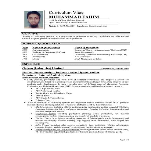 CV_Fahim PDF | PDF