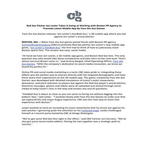 Cercone Brown Company Internal Press Releases | PDF