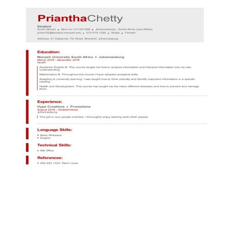 CurriculumVitae | PDF