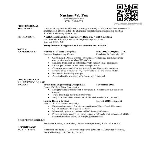 NWFresume 2-3-16 | PDF