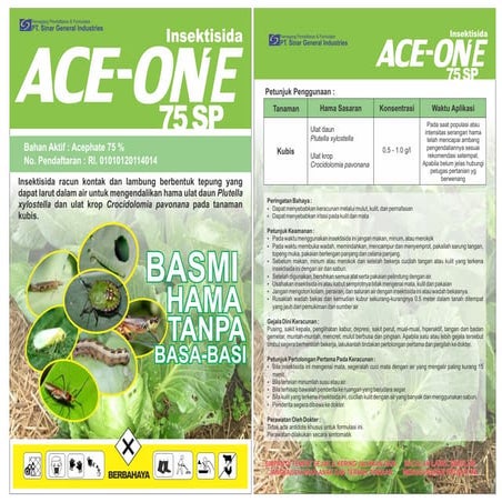 006 INSECTISIDA NEW BROSUR ACE ONE 75 SP | PPT