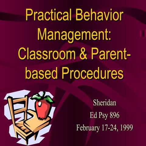 Practical Behavior Management | PPT