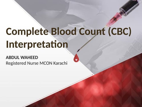 COMPLETE BLOOD COUNT | PPTX