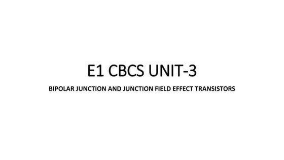 Transistor basics | PPT
