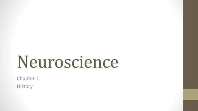 Introduction To Neuroscience | PPT