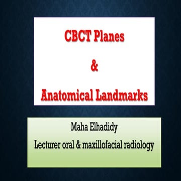 cbct planes &anatomy.pdf for master dental students | PDF