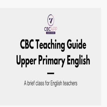 CBC Upper Primary English | PDF | Primary Education | Education