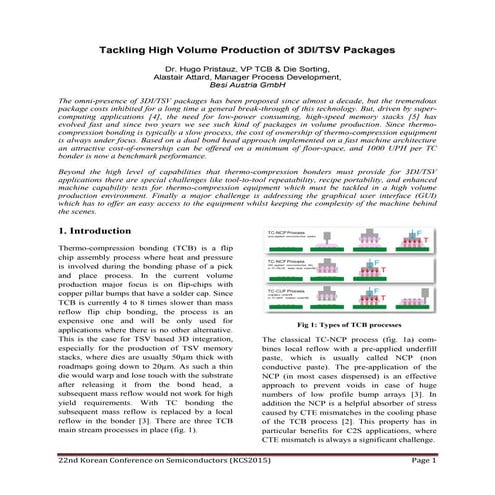 Tackling High Volume Production of 3DI | PDF