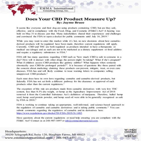 Does Your CBD Product Measure Up? | DOCX