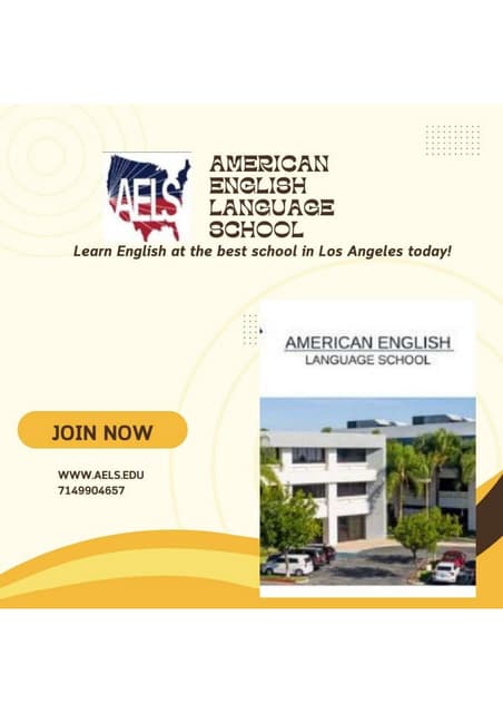 American English Language School Infographic pdf