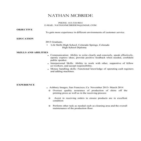 Ariel Carter resume.. | DOCX