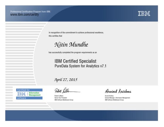 IBM Certified Administrator | PPT