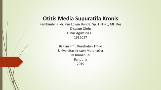CBD otitis eksterna | PPTX