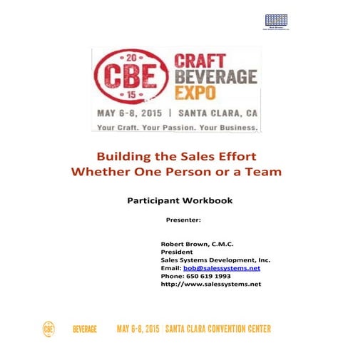 Cbe building sales effort handout | PDF