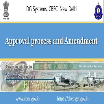 CBEC - GST - Registration Amendment | PPTX