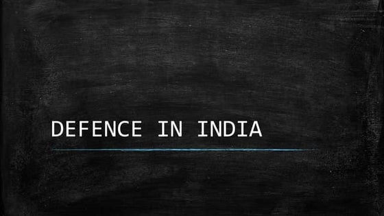 India's Defence System | PPTX