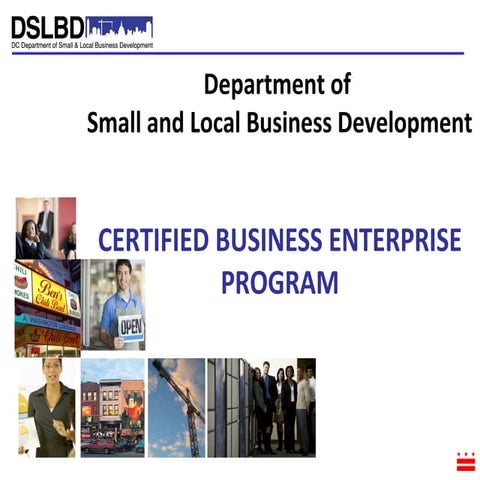 DoingBusiness2.0 Presentation: DSLBD Certified Business Enterprise Program | PPT