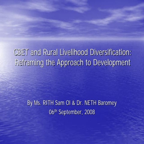 CBET and livelihood diversification in Cambodia | PDF