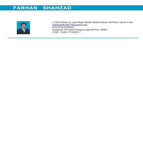 FARHAN___SHAHZAD_CV | PDF