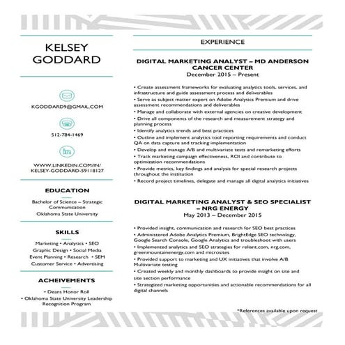 Kelsey Goddard Resume | PDF