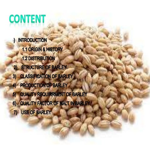 Barley Processing Technology | PPTX