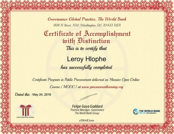 Chruchill Leadership Fellow Certificate | PDF