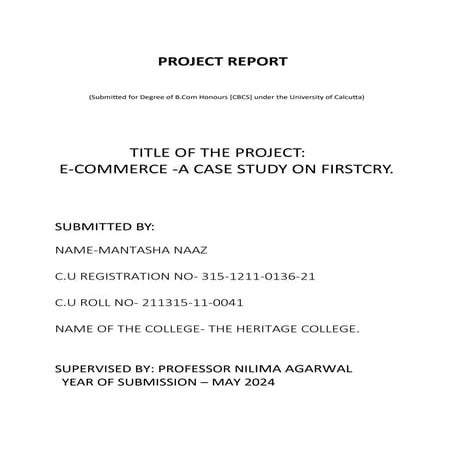 A case study on customer satisfaction towards First cry products. | PDF