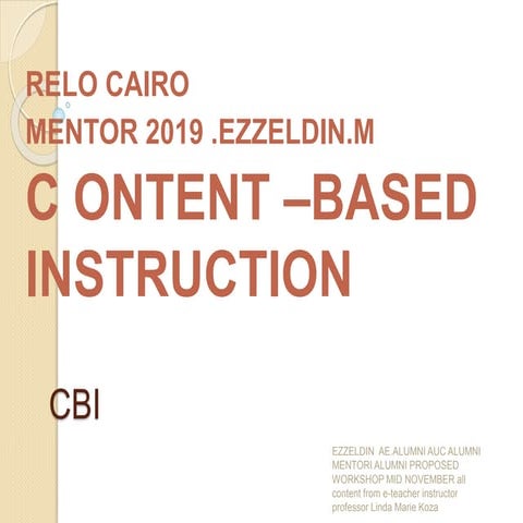 Cbi content based instruction | PPT