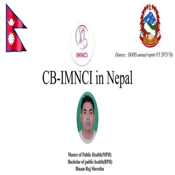 Integrated Management of Neonatal and Childhood Illnesses (IMNCI) in Nepal | PPTX
