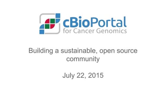 cBioPortal Webinar Slides (1/3) | PPTX