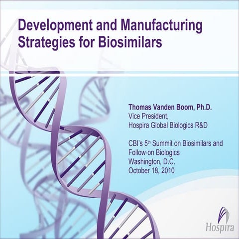 CBI Biosimilars Workshop | PPT | Biotech and Biomedical Industry | Industries