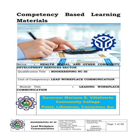 basic competency 1, competency based learning materials | PDF