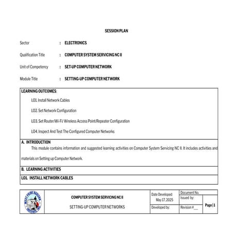 TESDA TM1 Portfolio Computer Systems Servicing NC II | PDF