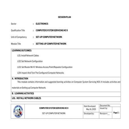 TESDA TM1 Portfolio Computer Systems Servicing NC II | PDF
