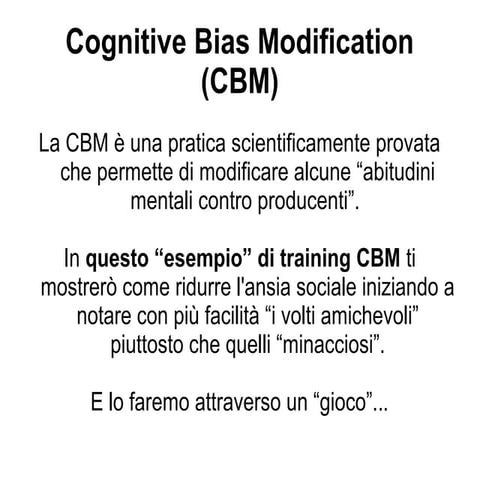 Cognitive Bias Modification (CBM) | PPT